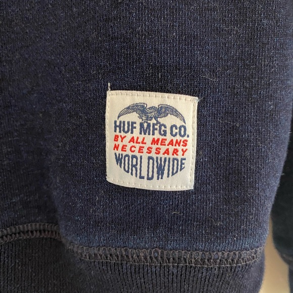 huff world wide | Shirts | Huff Sweatshirt Indigo Mens Size S | Poshmark